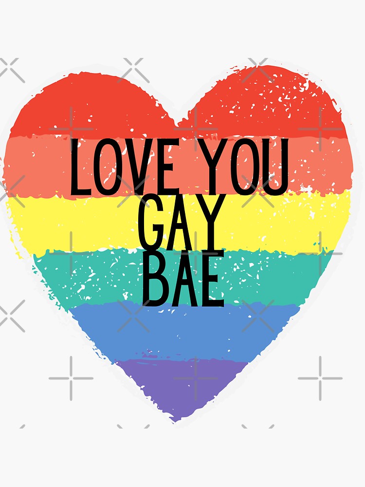 "Love Gay Bae" Sticker for Sale by queertees4all | Redbubble
