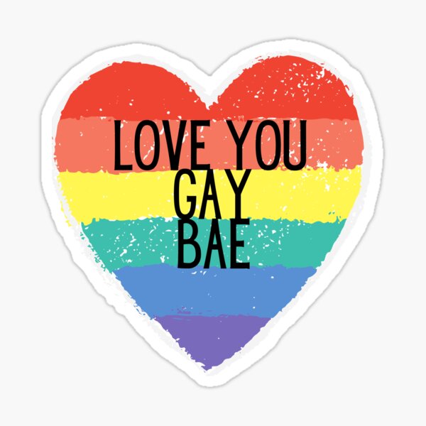 "Love Gay Bae" Sticker for Sale by queertees4all | Redbubble