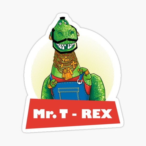 "Mr. T-Rex" Sticker by ItokoDesign | Redbubble
