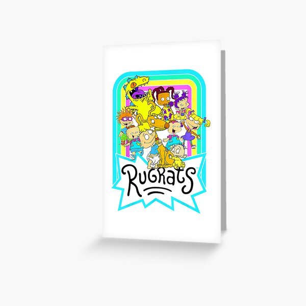 "Nickelodeon Rugrats Neon Rainbow Reptar And Friends" Greeting Card for ...