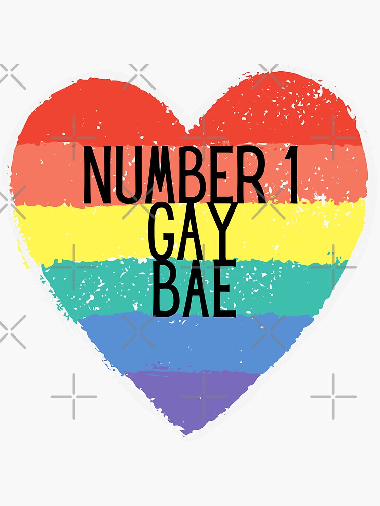 "Number 1 Gay Bae" Sticker for Sale by queertees4all | Redbubble