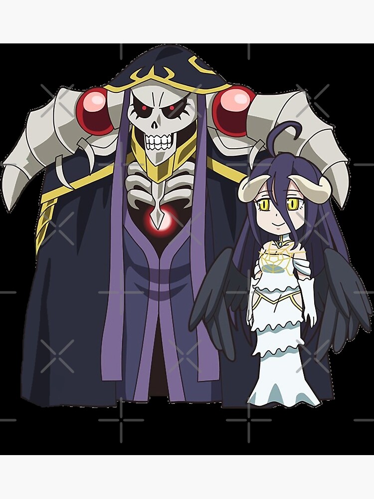 "OVERLORD - Momonga and Albedo Chibi" Poster by BuddyMueller | Redbubble