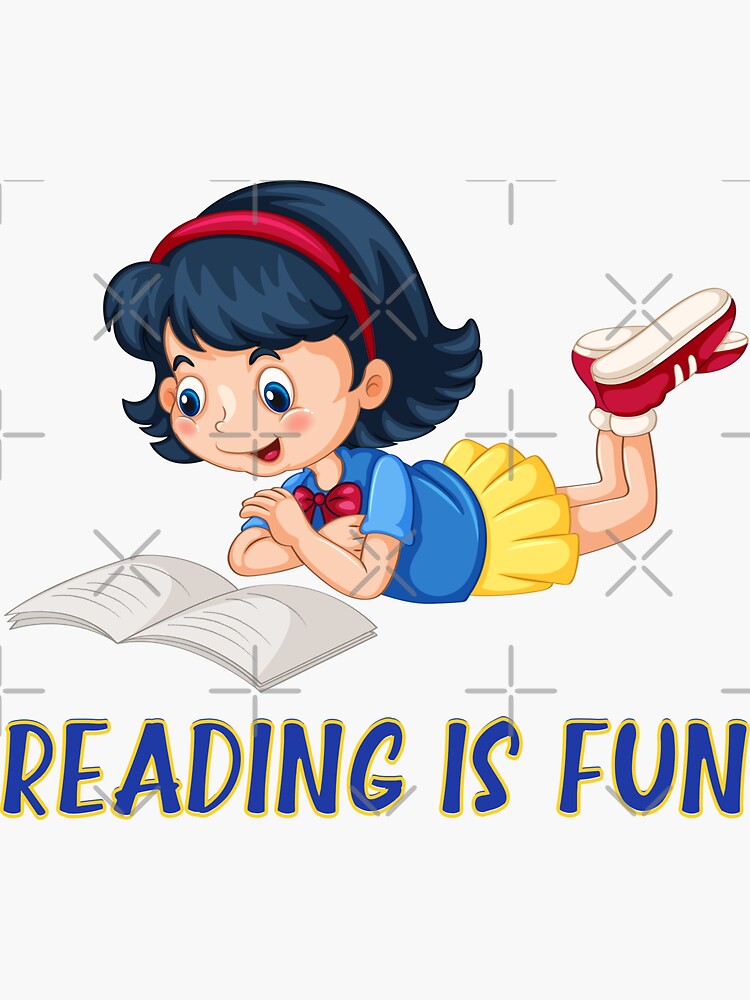 "literacy day sticker Reading is fun" Sticker for Sale by luxuryhaul ...