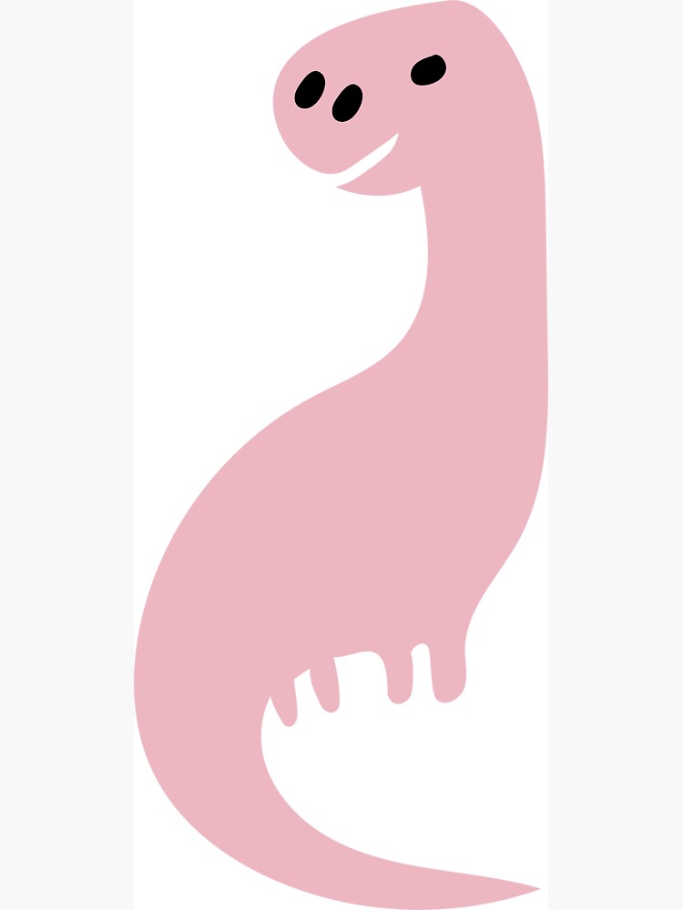 Imán «Vector de dinosaurios rosa en estilo de dibujos animados. La ...