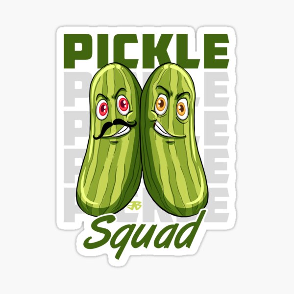 "Pickle Squad Funny Doodle Pickles " Sticker for Sale by EddieBalevo ...