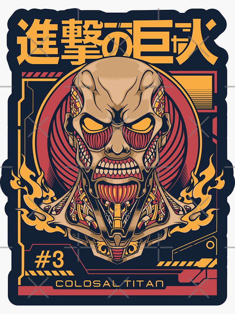 "colossal titan" Sticker for Sale by cremadesign | Redbubble