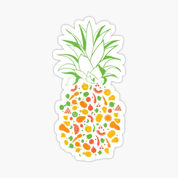" Pineapple Fruit Vegetable Food" Sticker for Sale by dominique235 ...