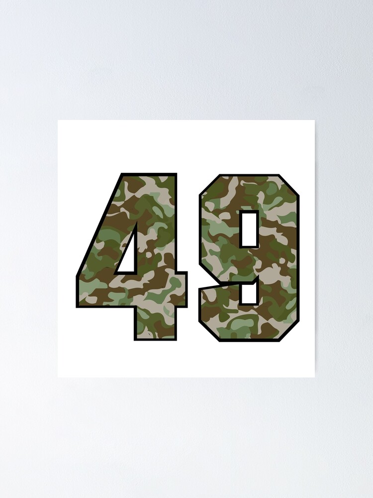 "Army Camo Number Forty-Nine Veteran Lucky Number 49" Poster for Sale ...