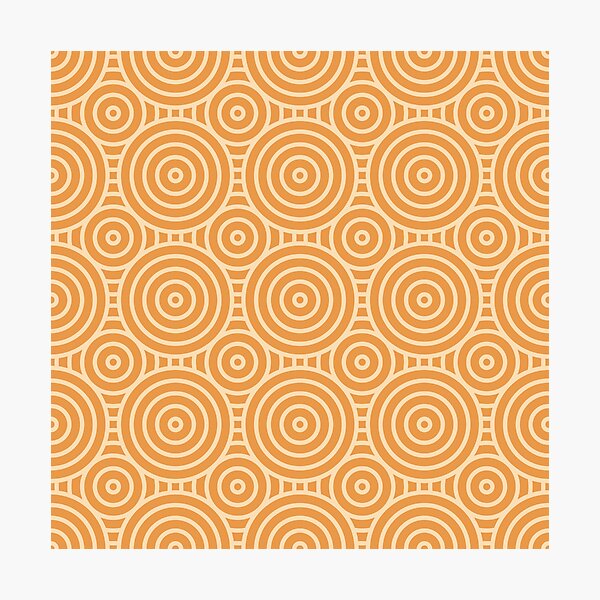 "Japanese Traditional Geometric Wavy Pattern Seigaiha Orange And Beige ...