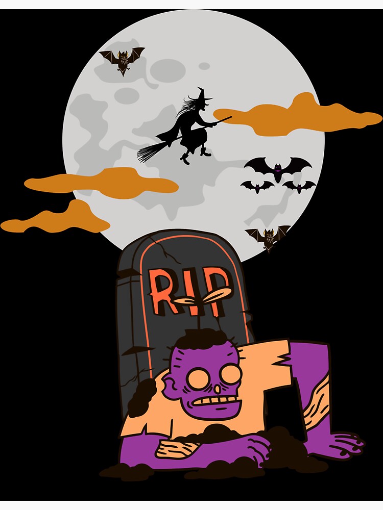 "Rip Halloween collection for redbubble" Sticker by Ksushil333 | Redbubble