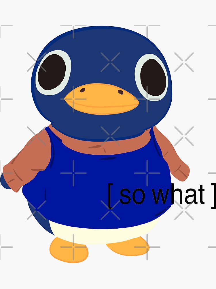 "Penguin from animal crossing" Sticker for Sale by thestrangerfrog | Redbubble