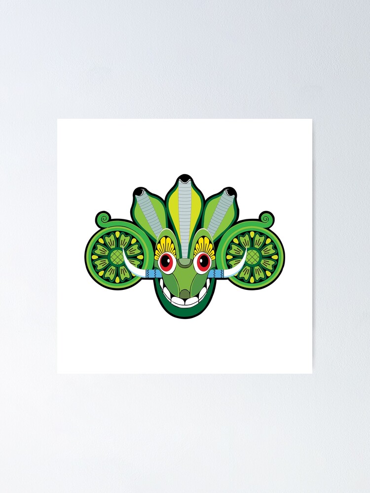 "Sri Lankan Traditional Devil Yaka Dancing Mask" Poster for Sale by ...