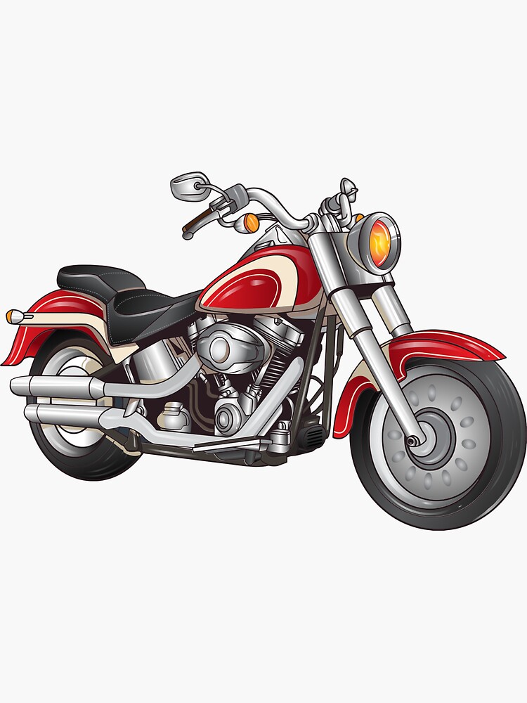 "Classic Motorcycle Biker Chopper Rocker" Sticker for Sale by Luxara1 ...