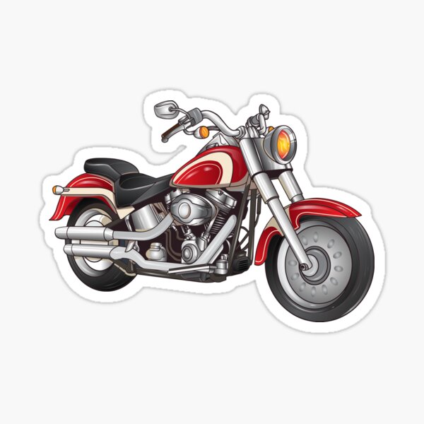 "Classic Motorcycle Biker Chopper Rocker" Sticker for Sale by Luxara1 ...