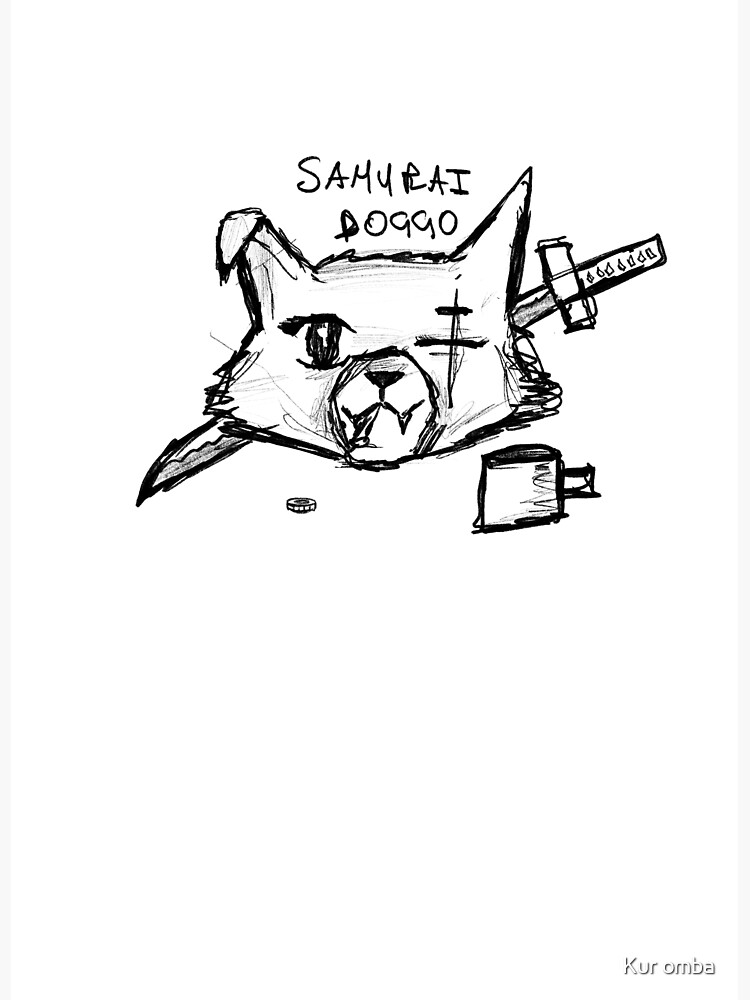 "samurai doggo!!!!!" Poster for Sale by HachemiBahae | Redbubble