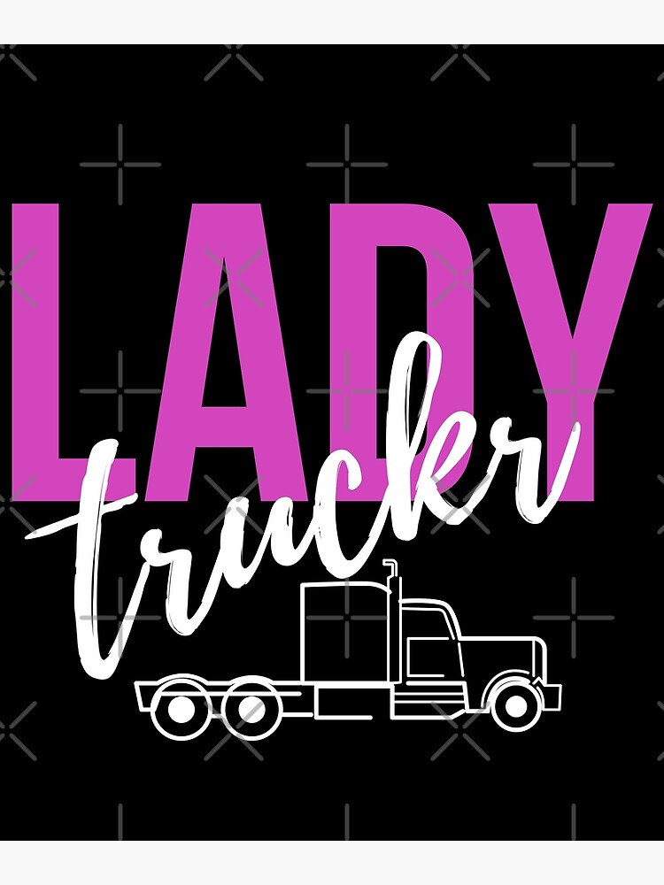 Lámina fotográfica «Lady Trucker Mujer Conductora de camión Mujer ...