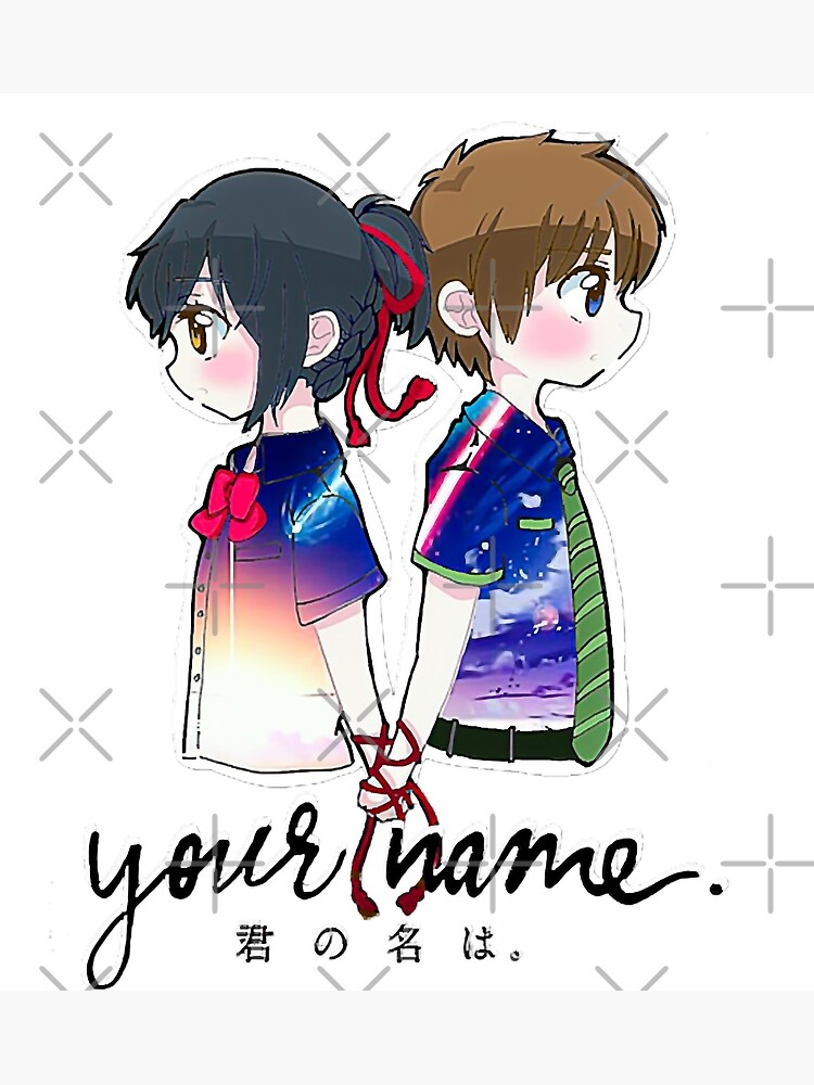 taki and hodaka love story chibi so cute Premium Matte Vertical Poster ...