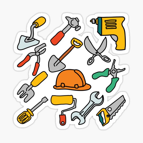 "Technicians Tools for electrician, carpenter, plumber" Sticker for ...