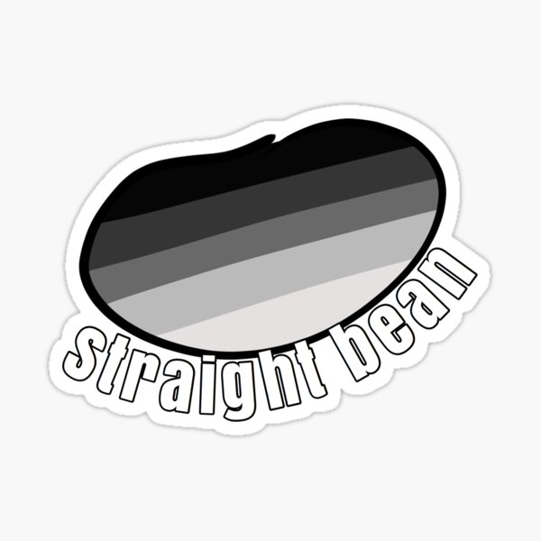 ""STRAIGHT BEAN" lgbt+ pride beans!" Sticker by Mooncattle | Redbubble