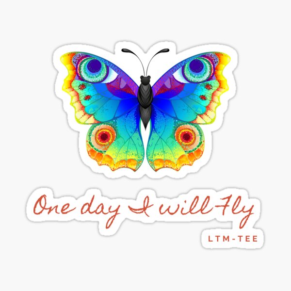 "One day I will fly - LTM-Tee" Sticker by LTM-tee | Redbubble
