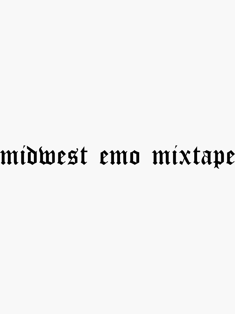 "midwest emo mixtape" Sticker for Sale by Boix | Redbubble