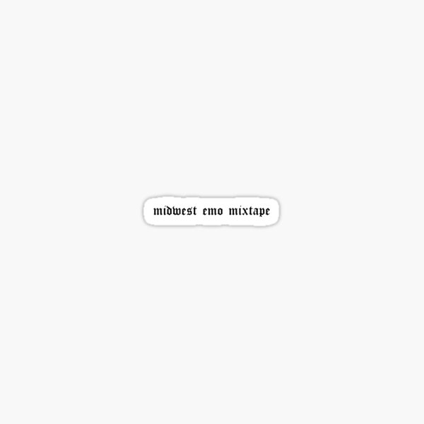 "midwest emo mixtape" Sticker for Sale by Boix | Redbubble