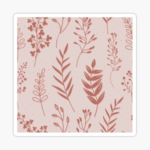 "Grasses on the light pink background " Sticker for Sale by kMariaART ...