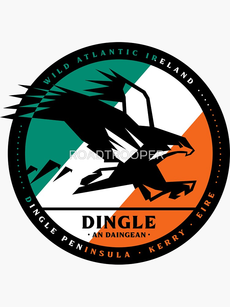 "Dingle Ireland Eagle Irish Flag T-Shirt Sticker Hat" Sticker for Sale ...