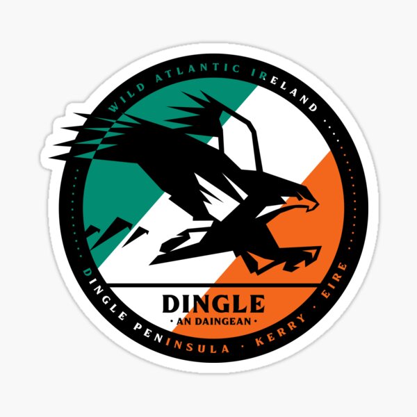 "Dingle Ireland Eagle Irish Flag T-Shirt Sticker Hat" Sticker for Sale ...