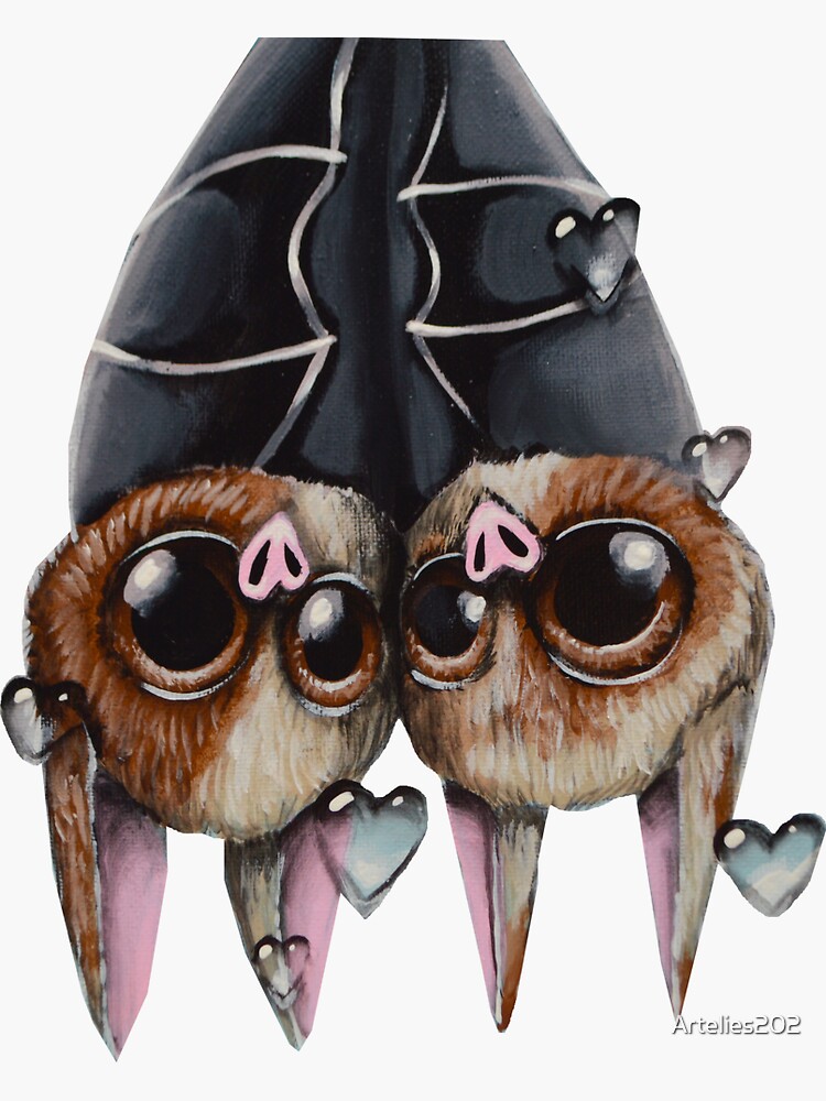 "bats love" Sticker for Sale by Artelies202 | Redbubble