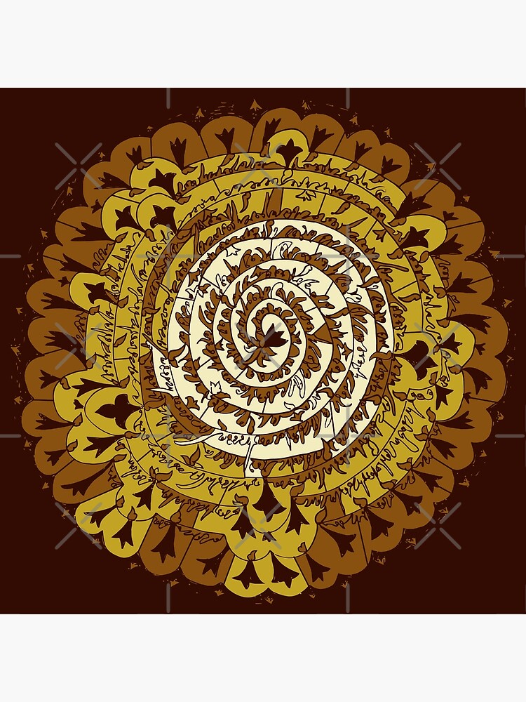 spiral garden calligraphy in color 2" Poster by Flowerial | Redbubble