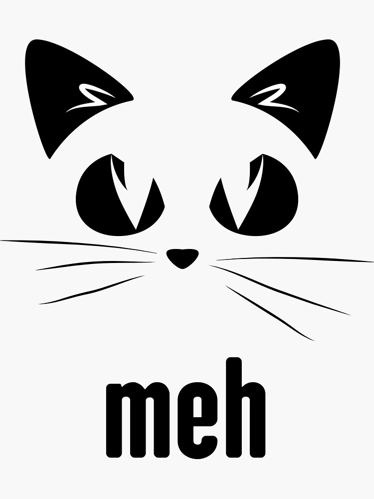 "meh cat Classic T-Shirt" Sticker for Sale by One-Stop-Buy | Redbubble