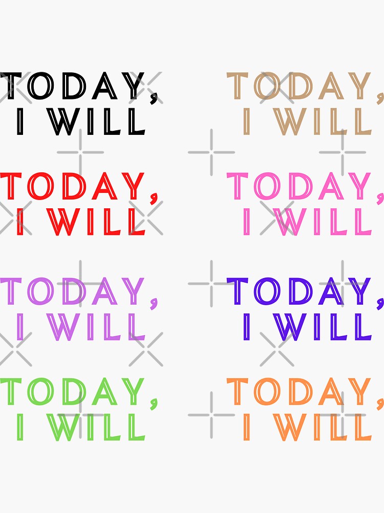 "Today I Will Words Of Affirmation Set Pack - Affirmative Action-Action ...
