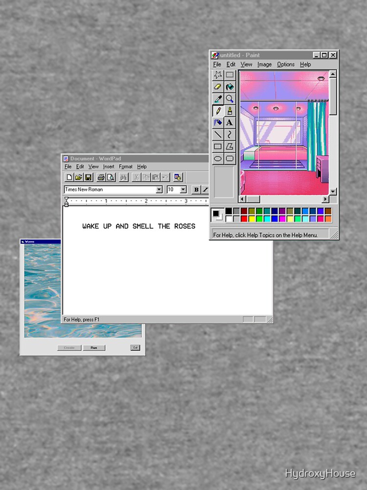 "Windows 95 vaporwave pixel art" Lightweight Sweatshirt by HydroxyHouse ...