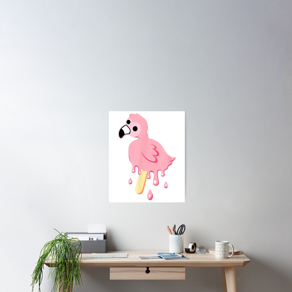 "Flamingo Merch mrflimflam Bird Popsicle " Poster for Sale by ...