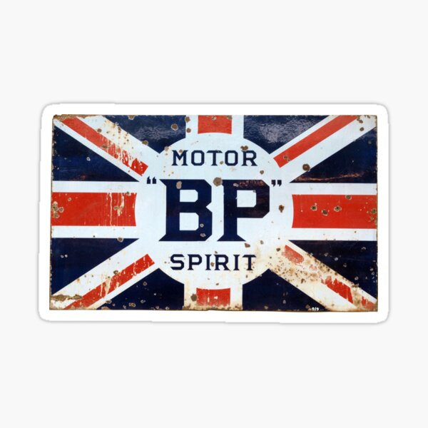 "BP MOTOR SPIRIT" Sticker for Sale by AabidMatar | Redbubble