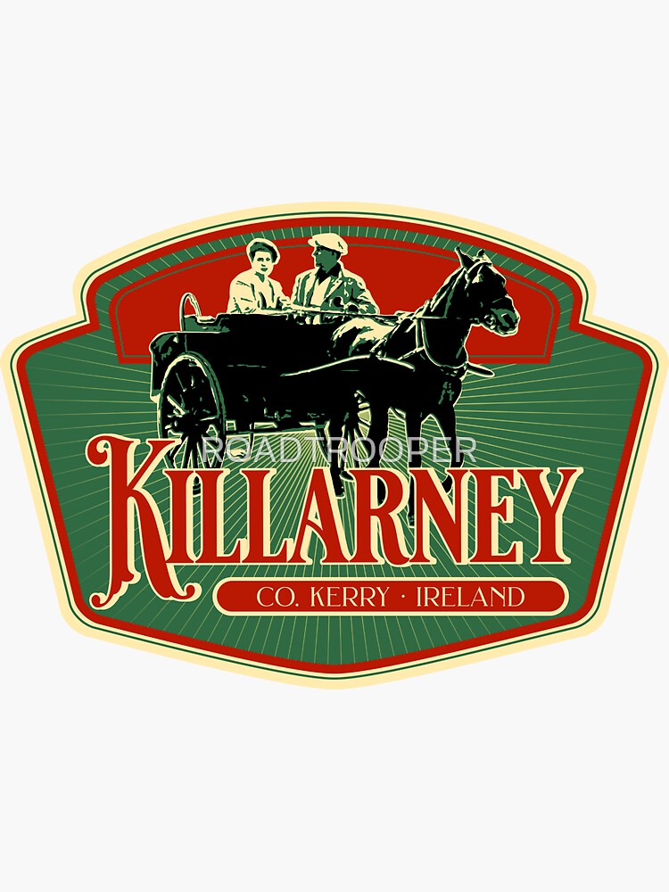 "Ireland Killarney Jarvey Horse and Carrige T-Shirt Sticker Hat Design ...