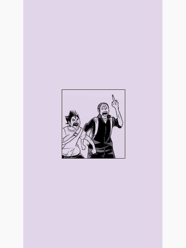 "Tanaka and Noya Haikyuu Manga Panel Aesthetic Pastel" Sticker for Sale ...