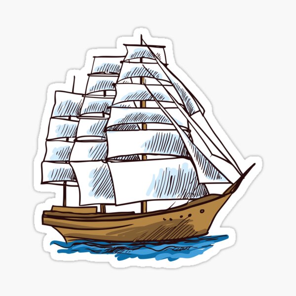 "sailing ship" Sticker for Sale by SimplyBeAwsome | Redbubble