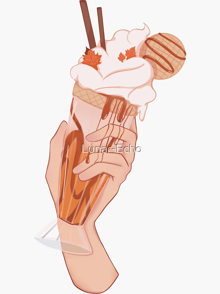"Maple Caramel Milkshake" Sticker for Sale by Lunar-Echo | Redbubble