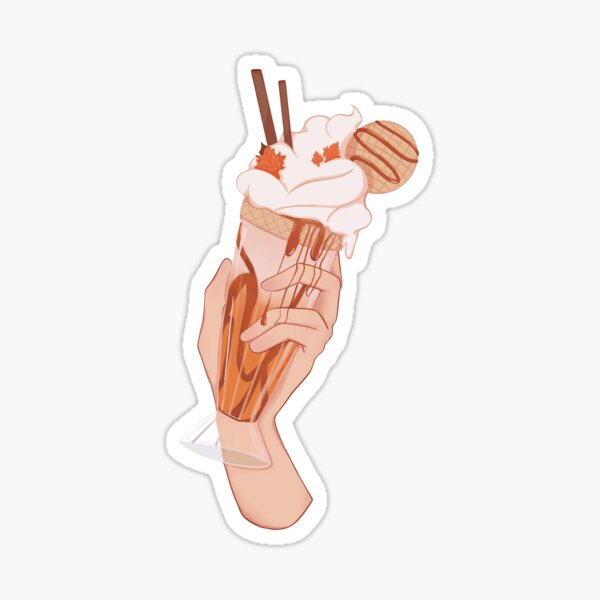 "Maple Caramel Milkshake" Sticker for Sale by Lunar-Echo | Redbubble