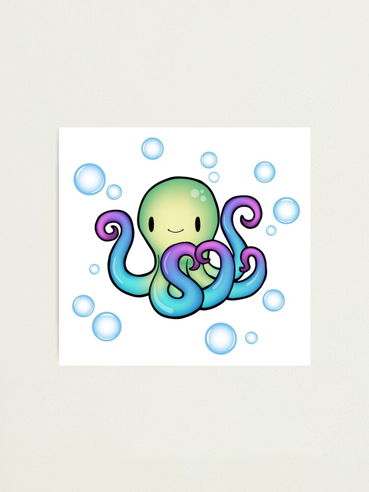 "Kawaii Krake "Octo"" Fotodruck von Sammyfim | Redbubble
