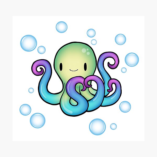 "Kawaii Krake "Octo"" Fotodruck von Sammyfim | Redbubble