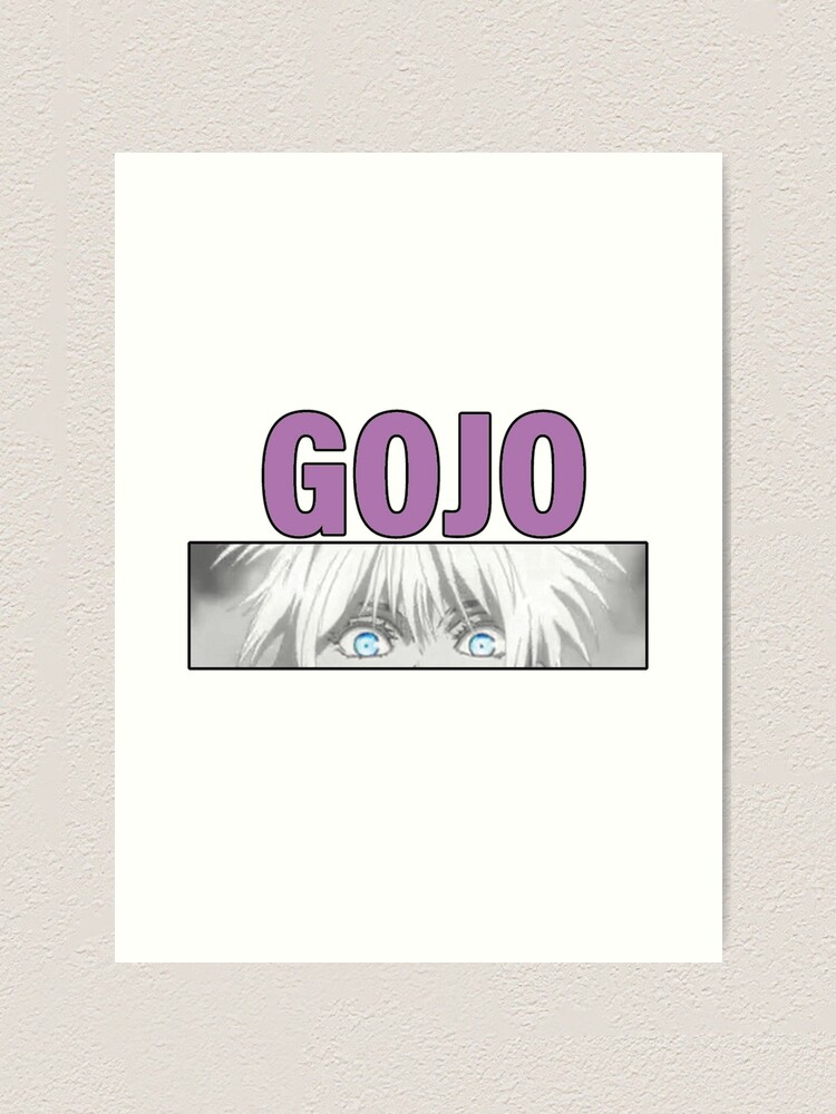 "Gojo Satoru (Scary look )Jujutsu kaisen Anime Characher " Art Print ...