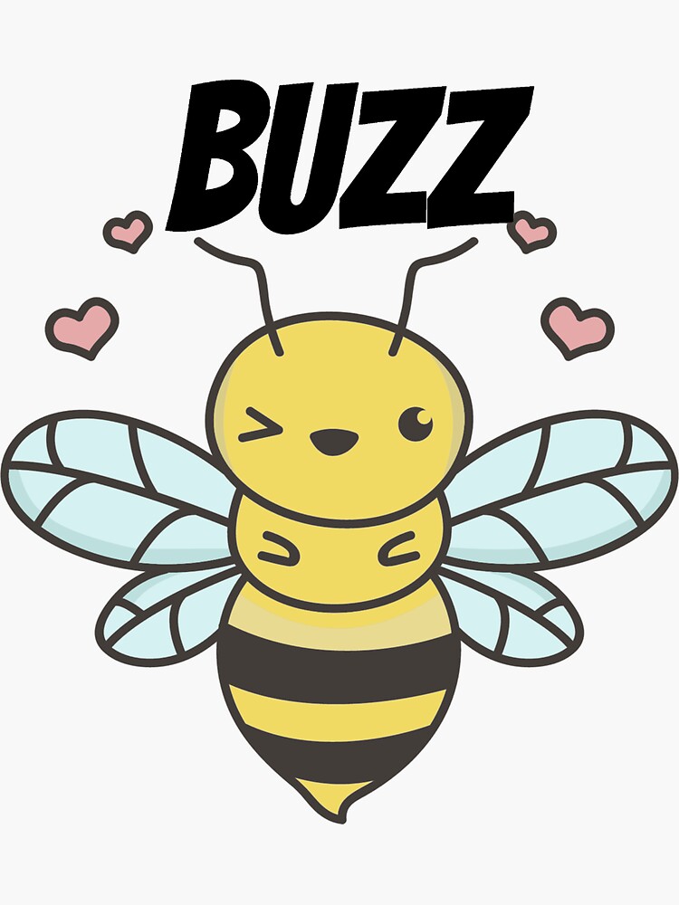 "Buzz Word Funny Saying Pun of Bee Word" Sticker for Sale by Housestore ...