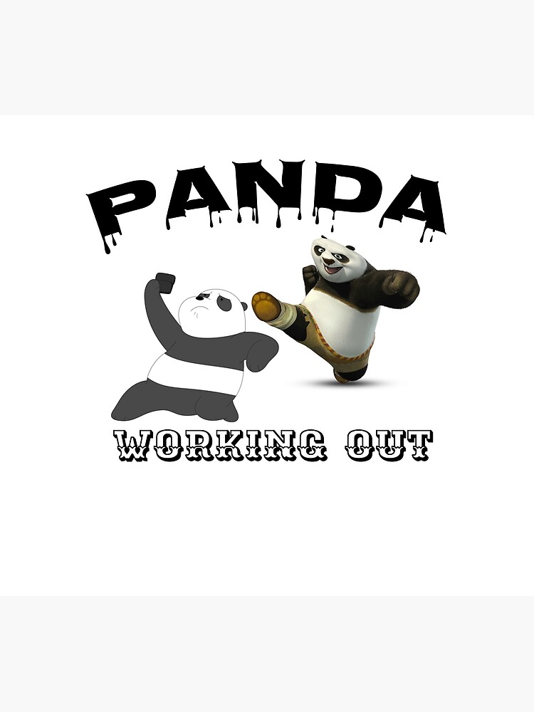 "panda working out" Poster for Sale by Faust-design | Redbubble