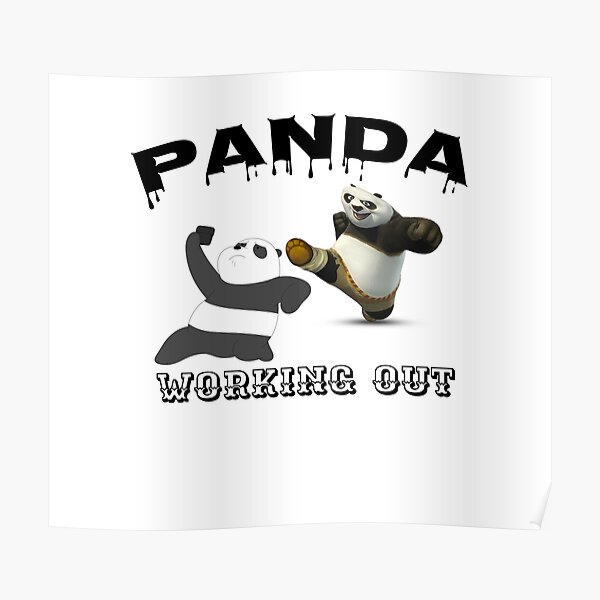 "panda working out" Poster for Sale by Faust-design | Redbubble