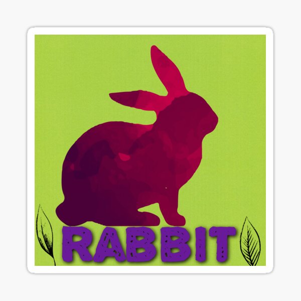 "Animal Rabbit Sticker." Sticker for Sale by Parveen789 | Redbubble