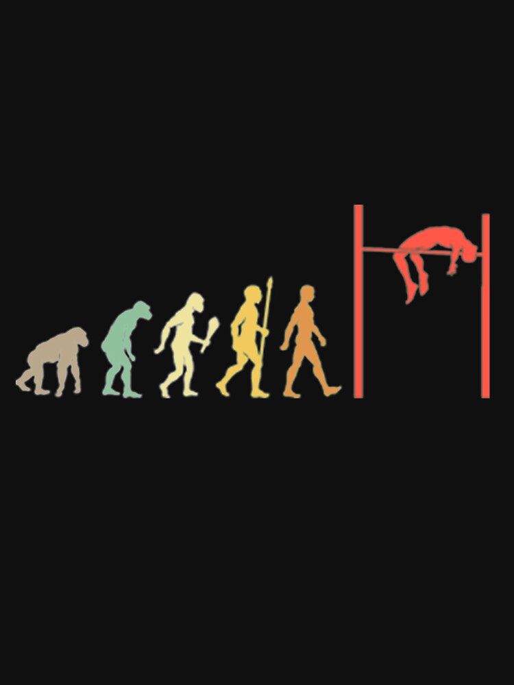 "Vintage High Jumping Evolution Athlete" T-shirt for Sale by ...
