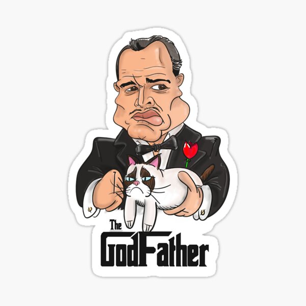 "Vintage The Godfather Cinema Gangster Best Men" Sticker for Sale by ...
